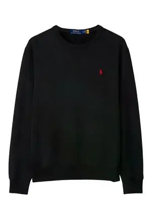 Polo Ralph Lauren Embroidered Logo Crew Neck Sweatshirt - Black