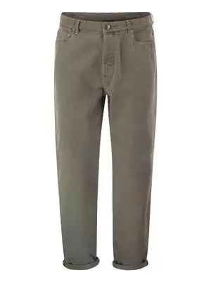 Brunello Cucinelli Tapered Five-pocket Jeans - Brown