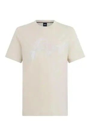 BOSS Logo-print Short-sleeve T-shirt - Neutrals
