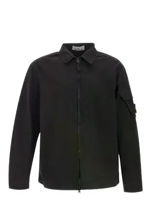 STONE ISLAND Logo-patch Zip-up Jacket