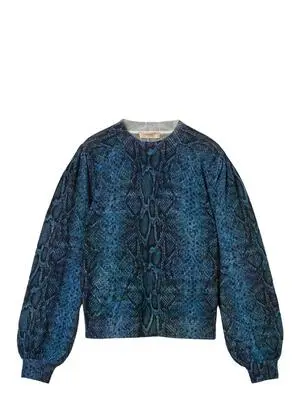 TWINSET Python-print Wool Jumper - Blue