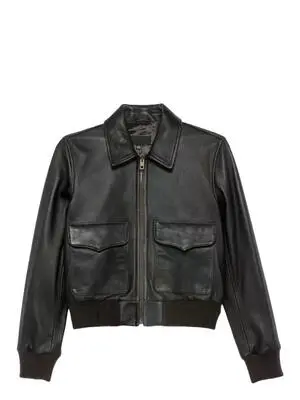 NILI LOTAN Redley Zip-up Leather Jacket - Black