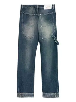 Off-White Cherry Diagonal Twist Stack Jeans - Blue