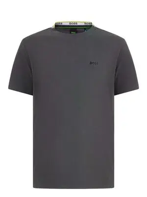 BOSS Logo-embroidered T-shirt - Grey