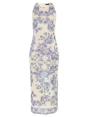 LIU JO LIU JO Foulard-Print Lurex-Knit Dress