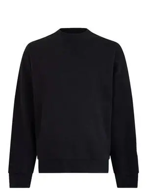BOSS Logo-patch Ribbed-trim Sweater - Black
