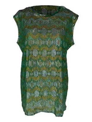 LANVIN Sleeveless Jacquard Blouse - Green