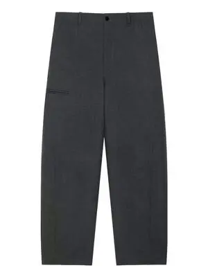 Givenchy Couture Seam Checked-reverse Trousers - Grey