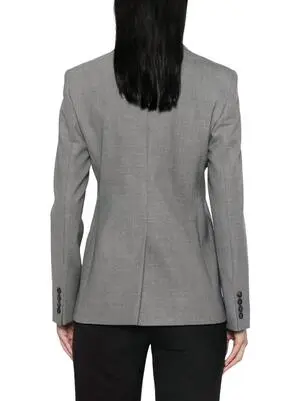 Max Mara Double-breasted Wool Jacket - Grey