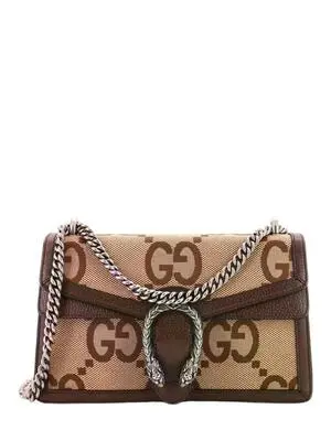 Gucci Dionysus Bag Jumbo Gg Canvas Small Shoulder Bag - Brown