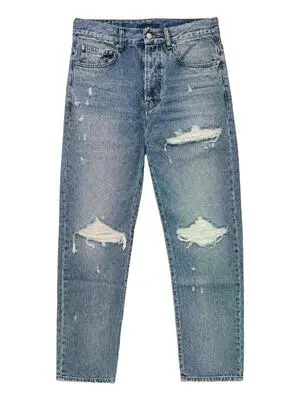 Amiri Distressed Stone-washed Jeans - Blue