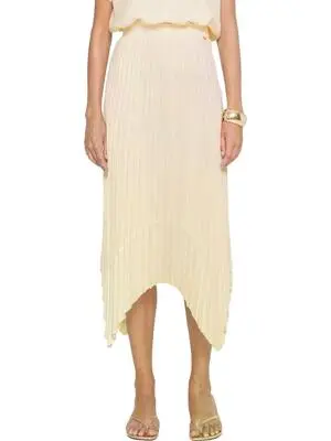 NISSA Pleated Midi Skirt - Neutrals