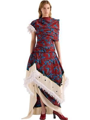 Proenza Schouler Bodine Dress - Madder Multi