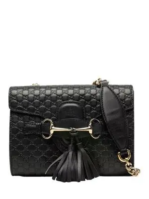 Gucci 2016-2026 Mini Microguccissima Emily Crossbody Bag - Black