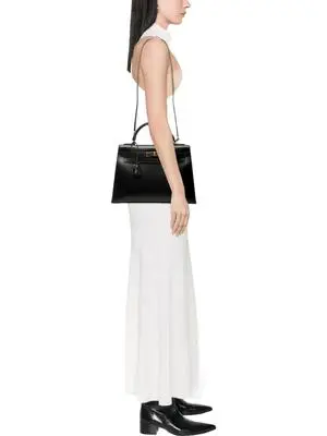 Hermès 1992 Box Calf Kelly Sellier 32 Satchel - Black