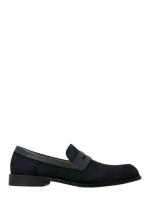 BOSS BOSS Suede Loafers With Leather Trims Blue