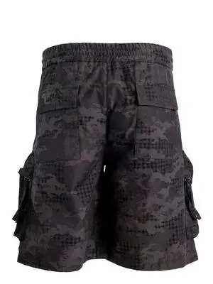 Amiri Camouflage-print Cargo Shorts - Black