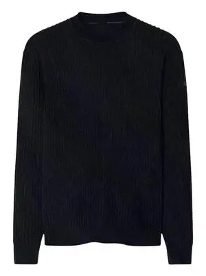 RRD Ribbed-knit Crew-neck Sweater - Blue