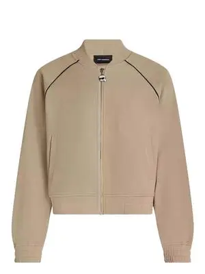 Karl Lagerfeld Logo-embellishment Bomber Jacket - Neutrals
