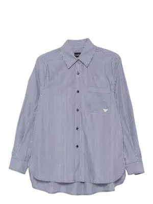 Emporio Armani Striped Cotton Shirt - Blue