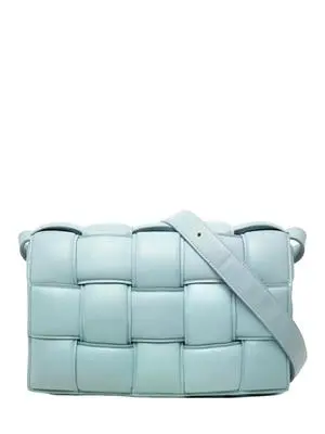 Bottega Veneta Nappa Intrecciato Padded Cassette Cross Body Bag - Blue