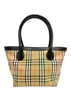 Burberry 20th Century Haymarket Check Canvas Tote Bag - Neutrals