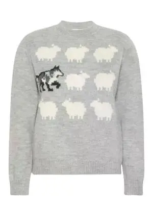 Max Mara Alpaca And Wool-blend Yarn Sweater Light - Grey