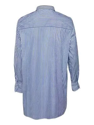 Brunello Cucinelli Monili Striped Cotton Shirt - Blue