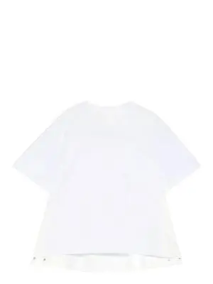 Sacai Cotton Jersey Crewneck T-shirt With Chest Pocket - Brown
