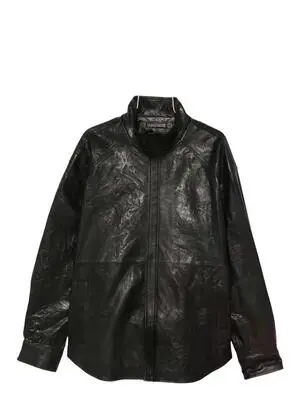 JUUN.J Crinkled Leather Jacket - Black