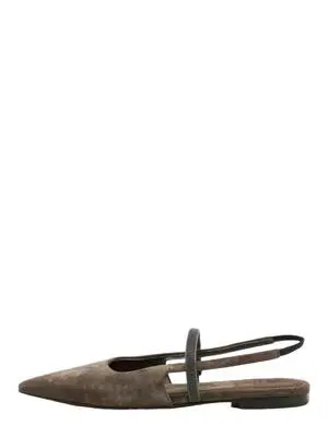Brunello Cucinelli Brunello Cucinelli Vintage Monili Slingback Flats Grey