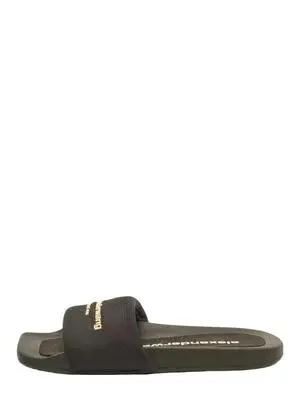 Alexander Wang Aw Pool Logo-detail Sandals - Black