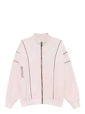 Off-White Logo Embroidered Zip-up Jacket - Pink