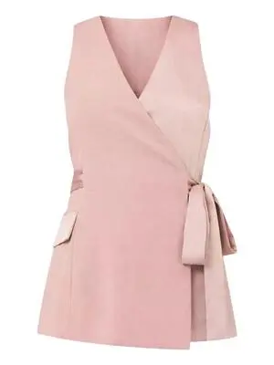 Liu Jo Wrap-style Side-tie Gilet - Pink