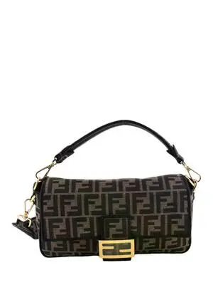 Fendi Baguette Nm Bag Zucca Canvas Medium Shoulder Bag - Brown