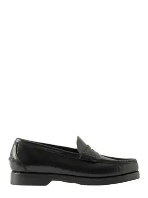 Visvim Fabro-folk Leather Loafers - Black