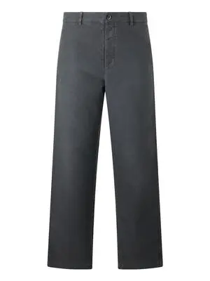 Barena Venezia Straight-leg Cotton-satin Trousers - Gray