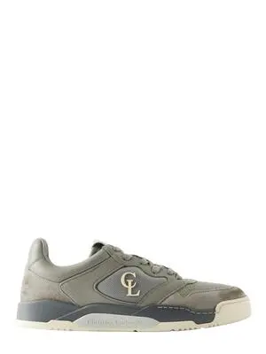 CHRISTIAN LOUBOUTIN Bsktball 1 Suede And Mesh-trimmed Leather Sneakers - Gray