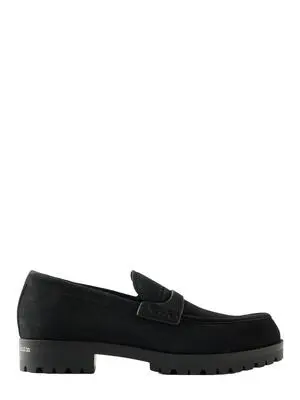 CHRISTIAN LOUBOUTIN Cavavin Suede Loafers - Black