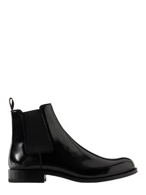 CHRISTIAN LOUBOUTIN Choucair Leather Chelsea Boots - Black