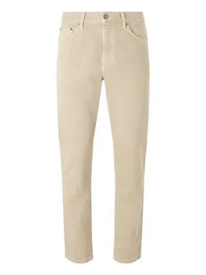 Zegna Roccia Slim-fit Garment-dyed Jeans - Brown