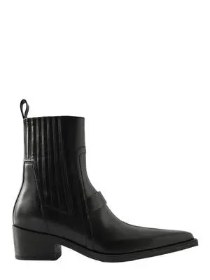 Rick Owens Leather Boots - Black