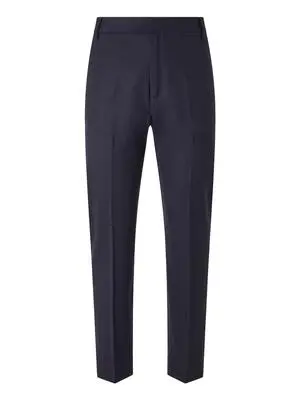 Altea Renee Straight-leg Stretch-wool Flannel Trousers - Blue