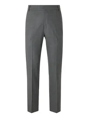 Altea Renee Straight-leg Stretch-wool Flannel Trousers - Gray