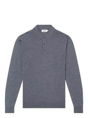 Altea Altea - Wool, Silk And Cashmere-Blend Polo Sweater - Men - Gray - S Gray