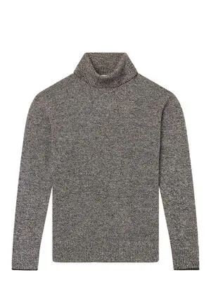 Altea Wool And Cashmere-blend Mouliné Rollneck Sweater - Brown