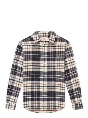 Portuguese Flannel Hillside Checked Cotton-flannel Shirt - Blue