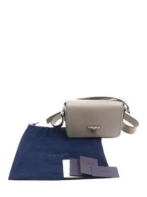 Prada 2013-2026 Saffiano Crossbody Bag - Grey