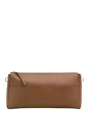 AMI Paris Cow-leather Zipped Bag - Brown