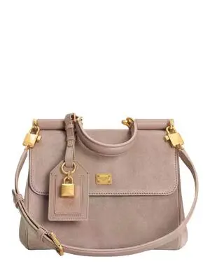 Dolce & Gabbana Dolce & Gabbana Small My Sicily Handbag In Split Calfskin Pink